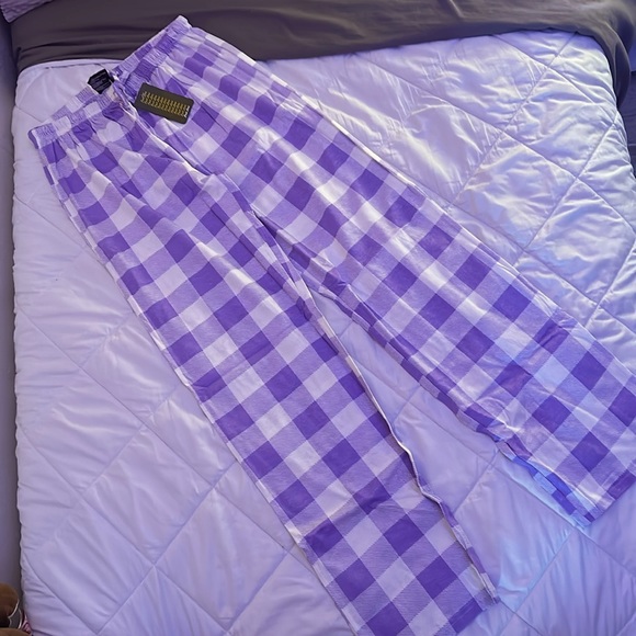 Just Love | Pants & Jumpsuits | Purple And White Plaid Pajama Pants ...